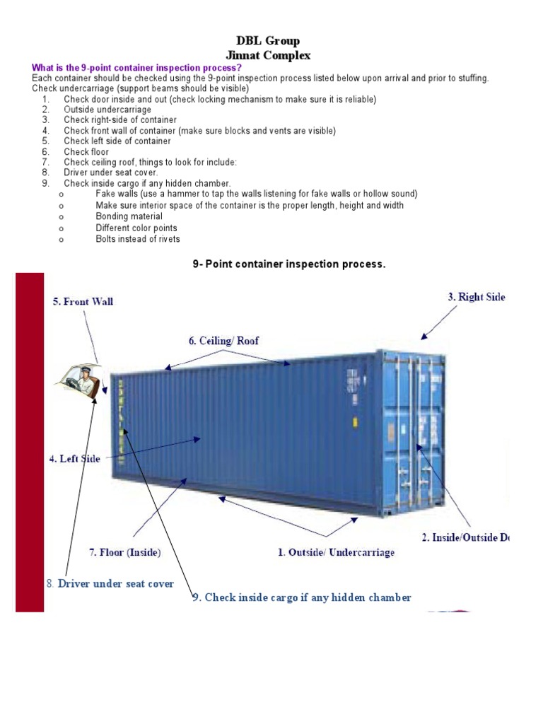 The 9 Critical Steps for Inspecting Shipping Containers | PDF