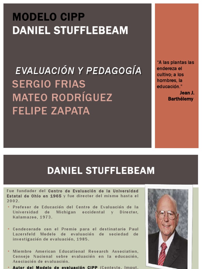 Análisis del Modelo CIPP de Evaluación Creado por Daniel Stufflebeam ...