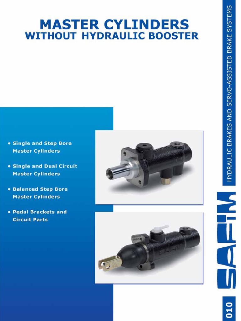 Тормозные цилиндры SAFIM PDF | PDF | Brake | Piston