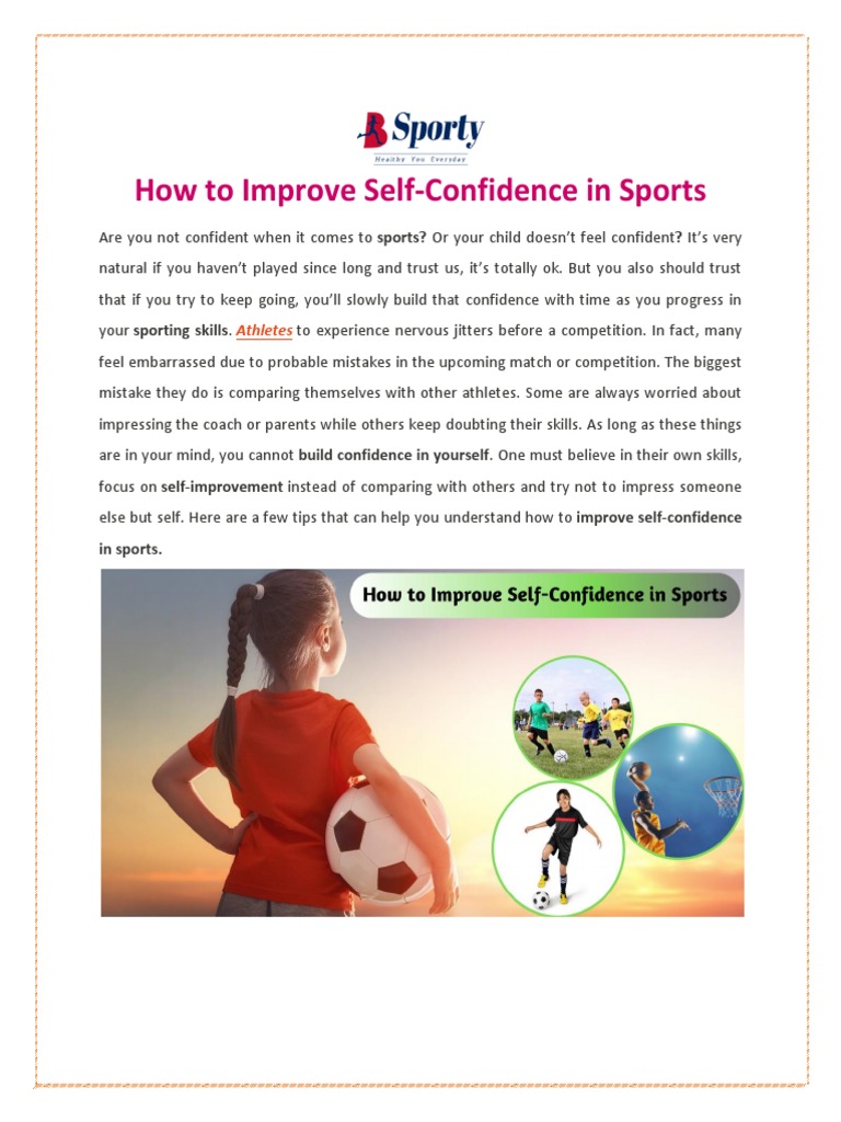 Bsporty: How To Improve Self Confidence in Sports? | PDF | Applied ...