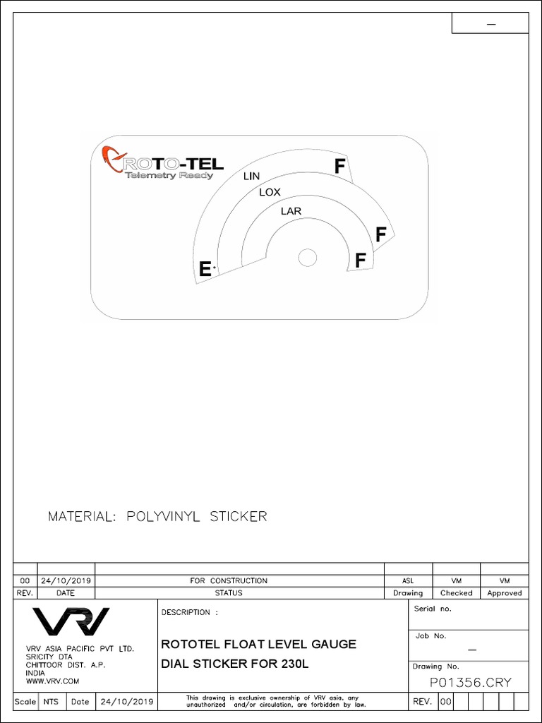 An Instructional Guide for Properly Labeling the Float Level Gauge Dial ...