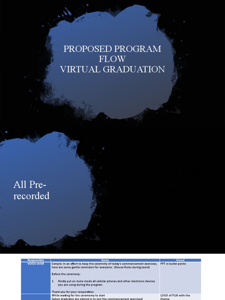 PROPOSED PROGRAM FLOW VIRTUAL GRADUATION With Script | Download Free ...
