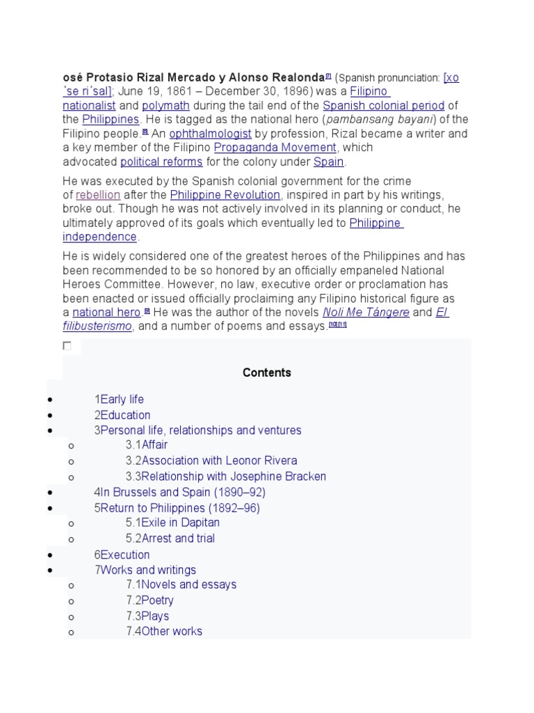 Jose Rizal Scribd | PDF | Philippines