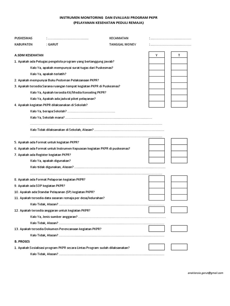 Evaluasi Program PKPR Puskesmas Garut | PDF