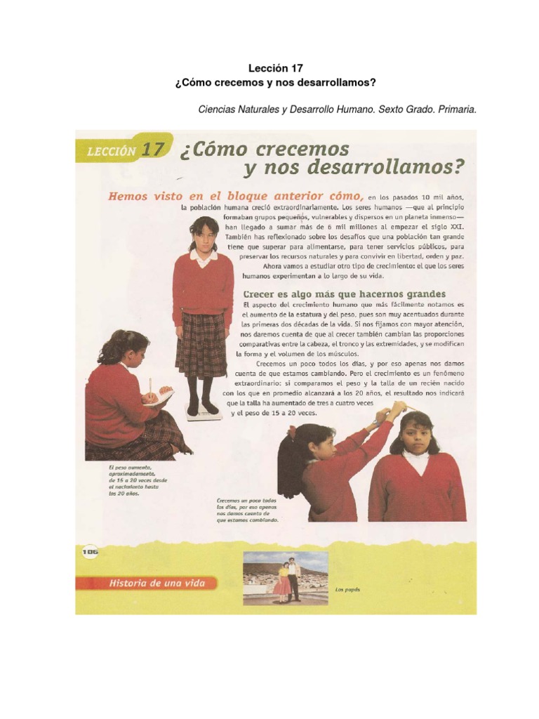 Como Crecemos y Nos Desarrollamos | PDF