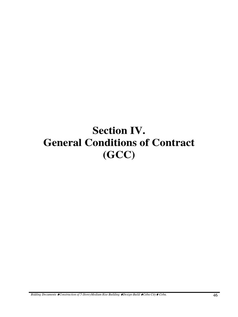 Section IV. General Conditions of Contract (GCC) | PDF | Independent ...