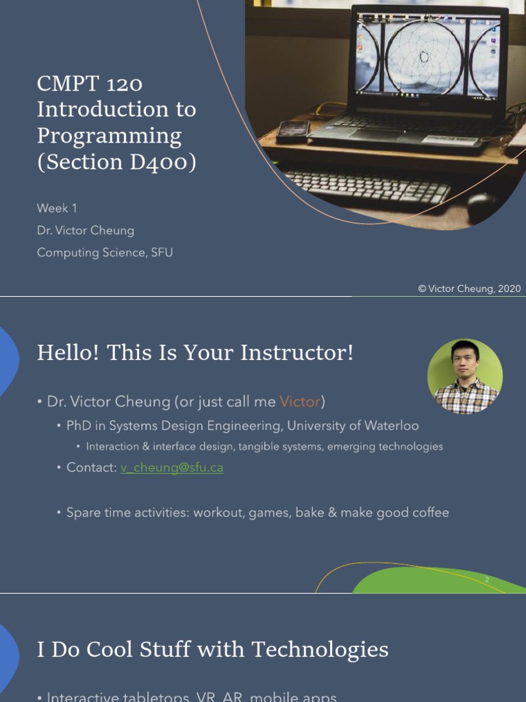 CMPT 120 Introduction To Programming (Section D400) : © Victor Cheung, 2020 | Download Free PDF ...