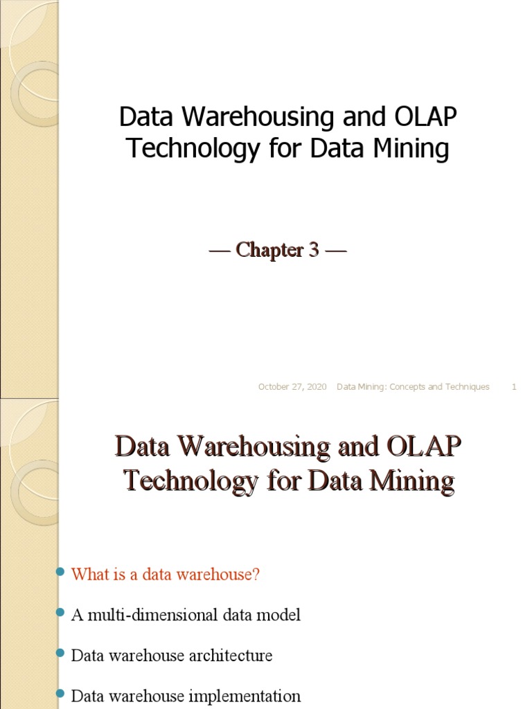 Data Warehousing and OLAP Technology For Data Mining: - Chapter 3 | PDF | Data Warehouse | Databases