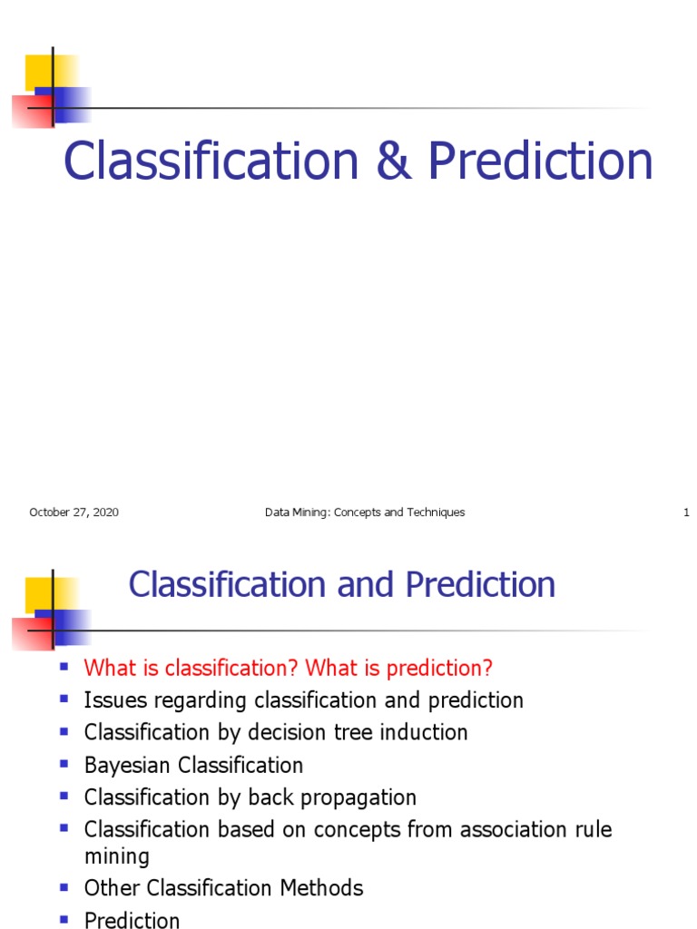 Classification & Prediction | PDF | Statistical Classification ...