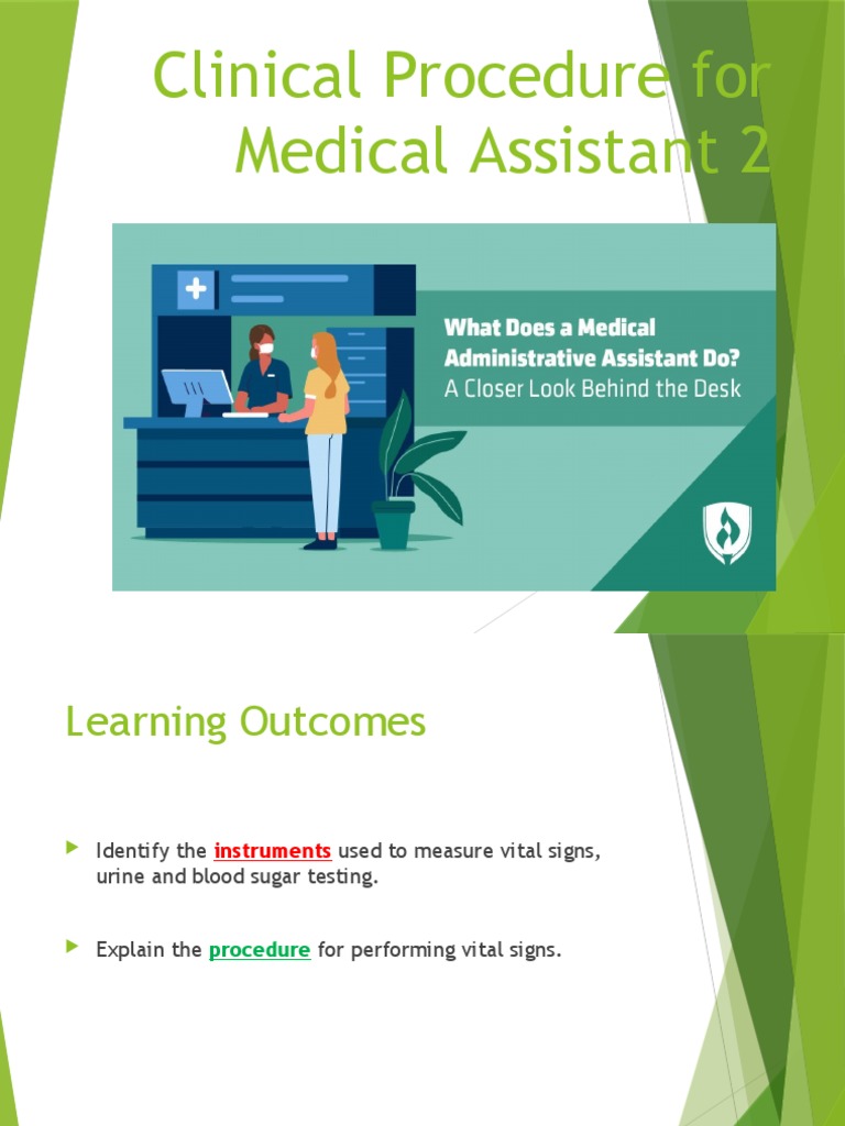 Clinical Procedures For Medical Assistant | PDF | Pulse | Blood Pressure