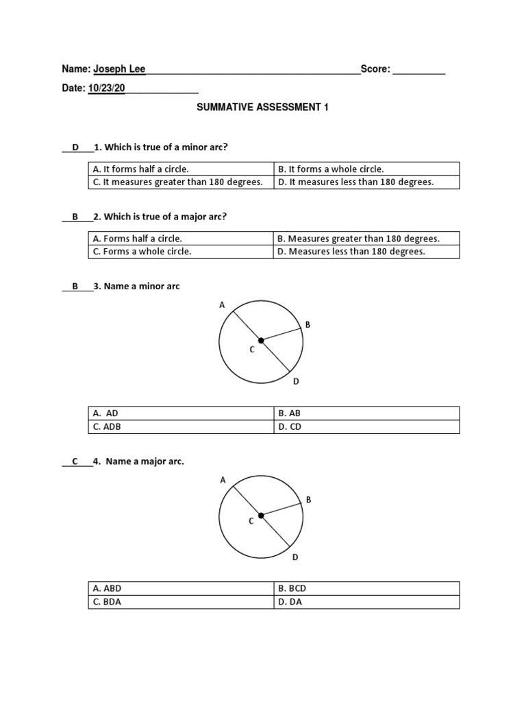 Central Angles PDF | PDF | Classical Geometry | Euclidean Plane Geometry