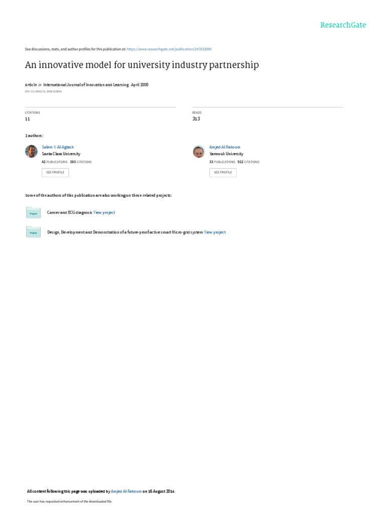 University-Industry Partnership Model | PDF | Computer Science ...