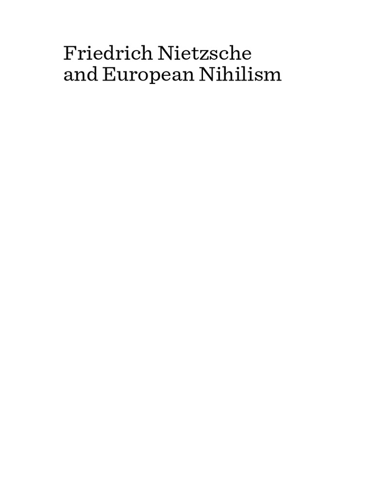 978 1 5275 0880 4 Sample PDF | PDF | Nihilism | Friedrich Nietzsche