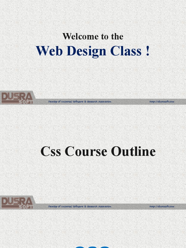 Welcome To The: Web Design Class ! | PDF | Cascading Style Sheets ...