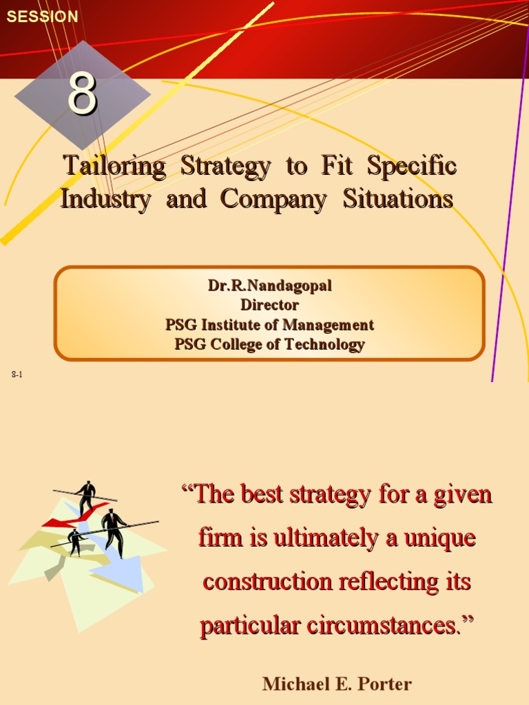 Tailoring Strategy To Fit Specific Industry and Company Situations ...