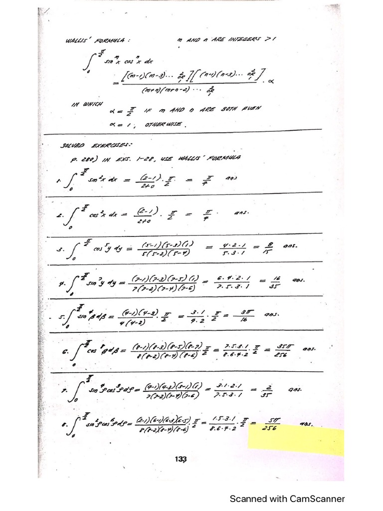 Wallis Formula | PDF