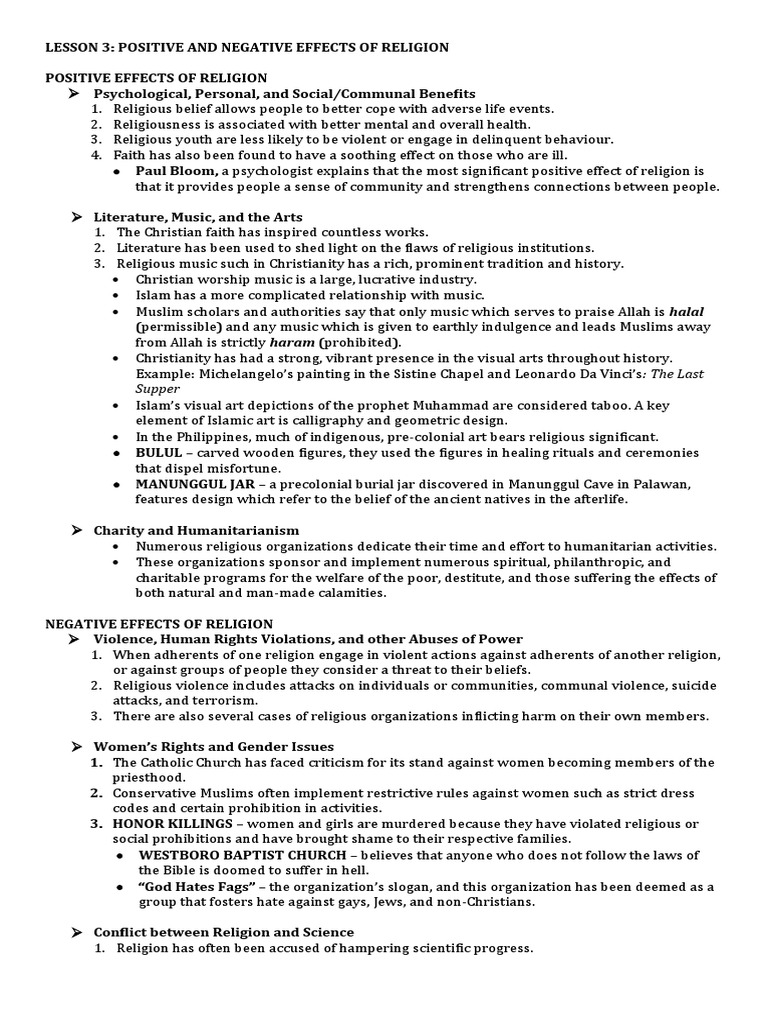 LESSON 3 11 Humss Handout | PDF | Nevi'im | Catholic Church