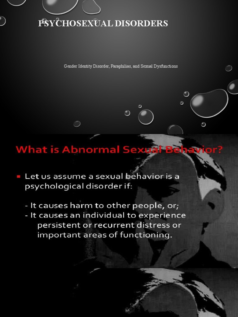 Psychosexual Disorders: Gender Identity Disorder, Paraphilias, and ...