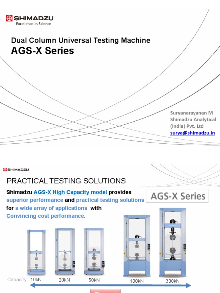 AGS-X Series Dual Column Universal Testing Machine | PDF | Materials ...
