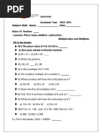 Bodmas Rule Worksheet | PDF | Algebra | Mathematical Objects