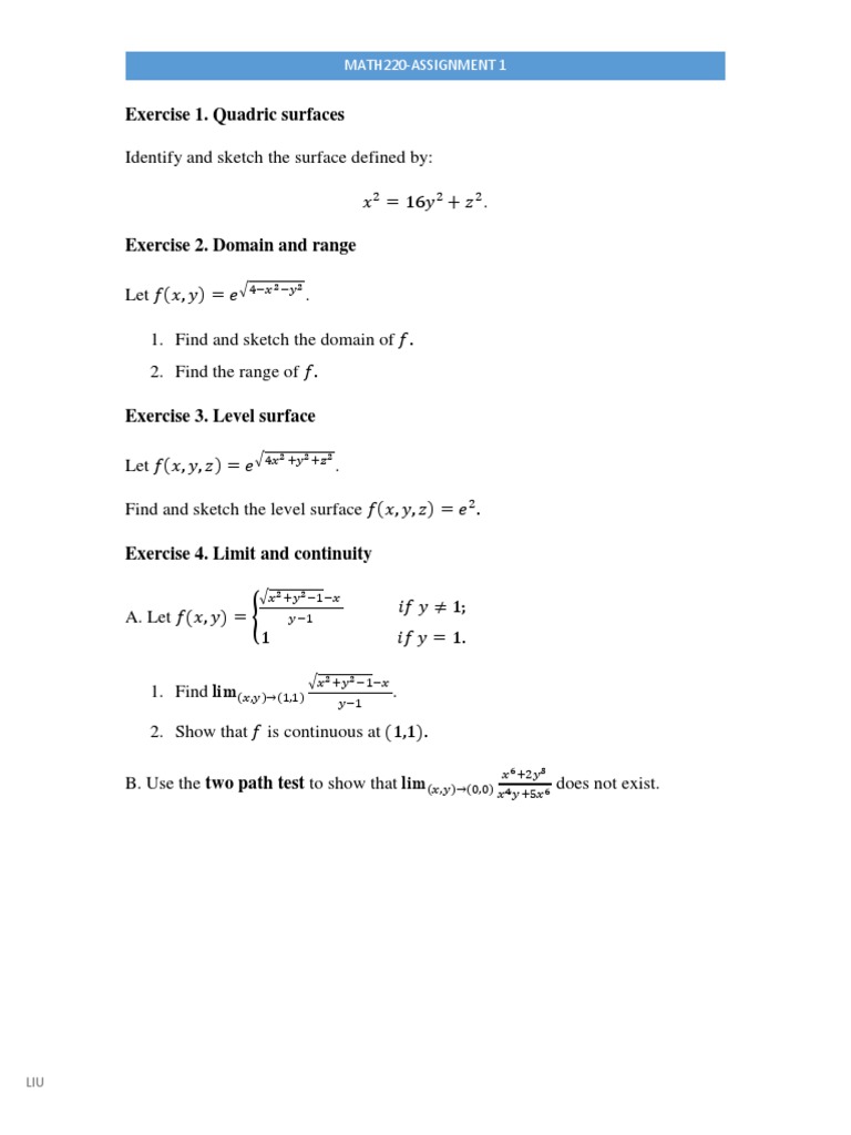 Math220 Assignment I Fall 2020-2021 PDF | PDF
