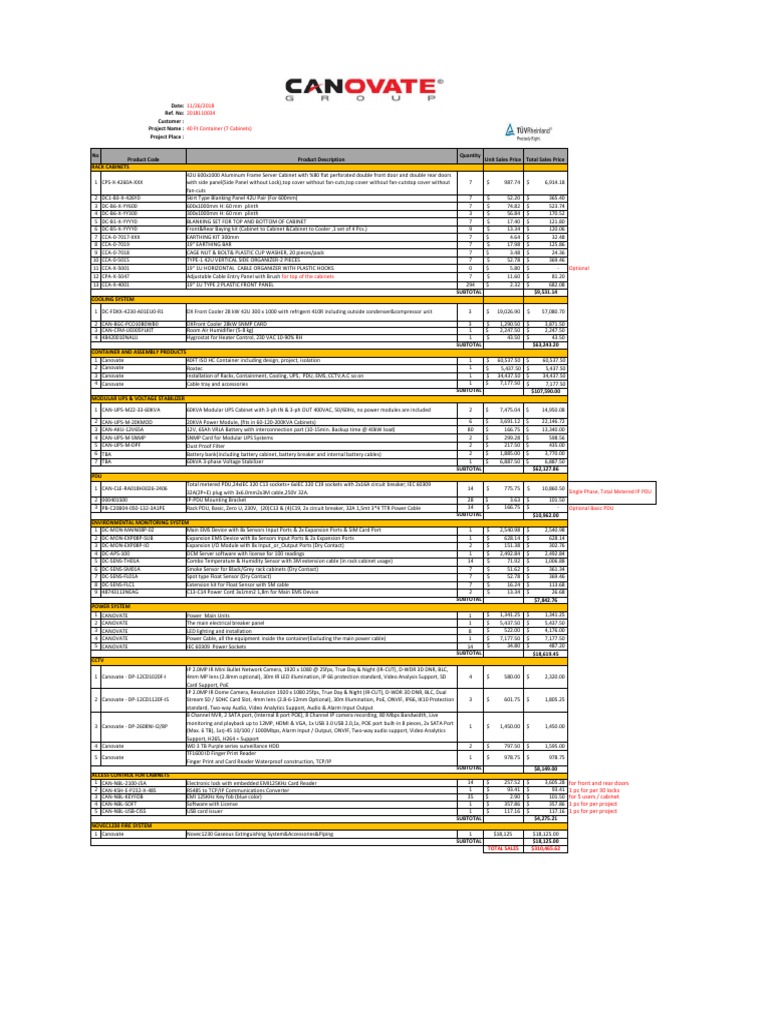 Data Center Canovate Solution PDF | PDF | Equipment | Electronics