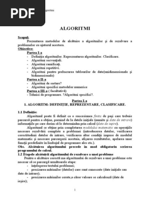 Algoritmi Pdf Algoritmi.1 UuP | PDF