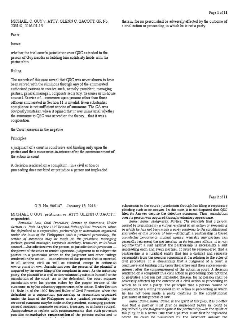 14 Guy V Atty. Gacott, GR No. 206147, January 13, 2016 PDF | PDF ...