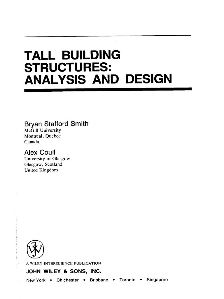 Tall Building Structures-Analysis and Design PDF | PDF
