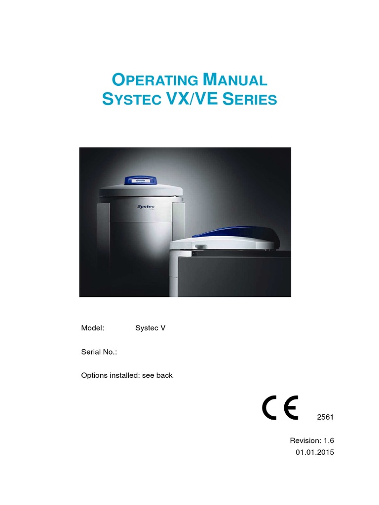 Systec VX, VE-Series Rev 1 6 EN M | PDF | Sterilization (Microbiology ...