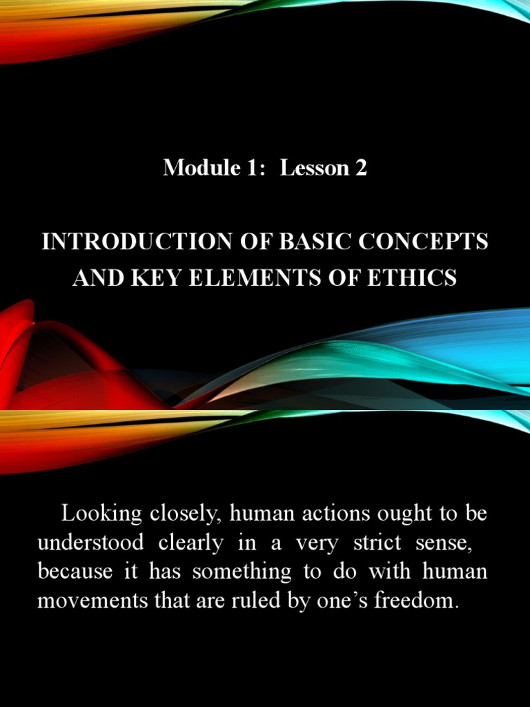 Module 1 Lesson 2 Introduction of Basic Concepts | PDF | Morality ...