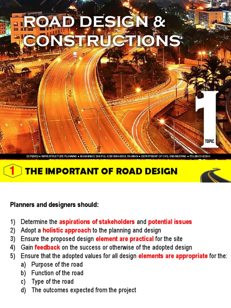 T1 - Road Design | PDF | Interchange (Road) | Road
