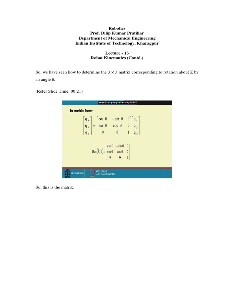 Lec13 PDF | PDF | Cartesian Coordinate System | Matrix (Mathematics)