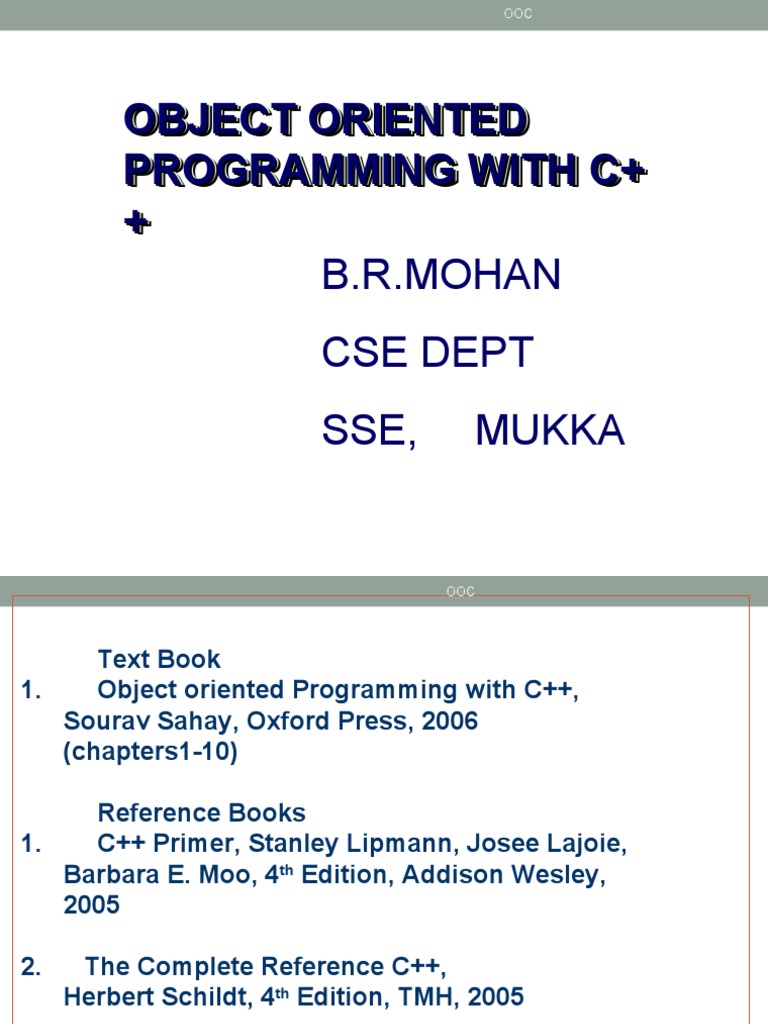 Oops Introduction Pdf Class Computer Programming Subroutine 5350