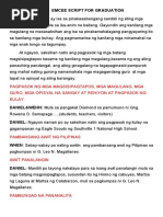 Tagalog Recognition Emcee Script - 013151 | PDF