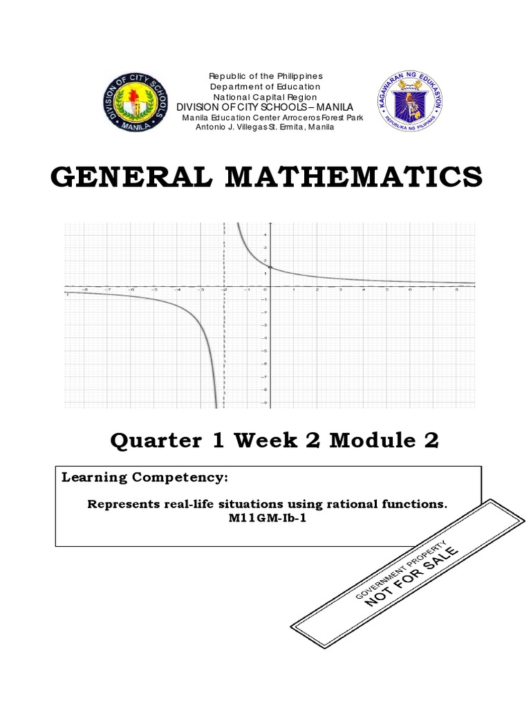 General Mathematics: Quarter 1 Week 2 Module 2 | PDF | Polynomial ...