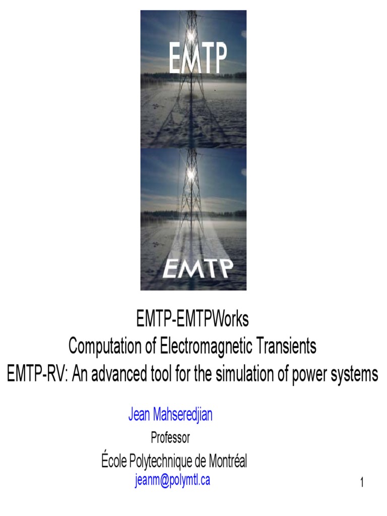 EMTP-RV: Advanced Power System Simulation Tool | PDF | Dynamic Html ...