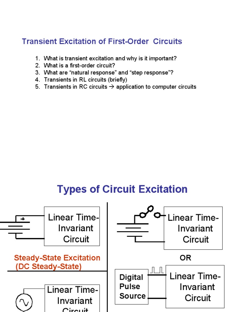 Transient Excitation of First-Order Circuits | PDF | Electrical Network | Capacitor