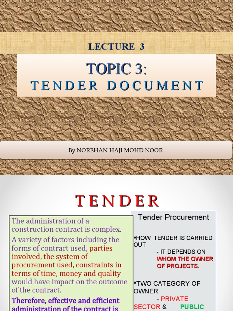 Tender Document Preparation in Malaysia | PDF | Procurement | Economies