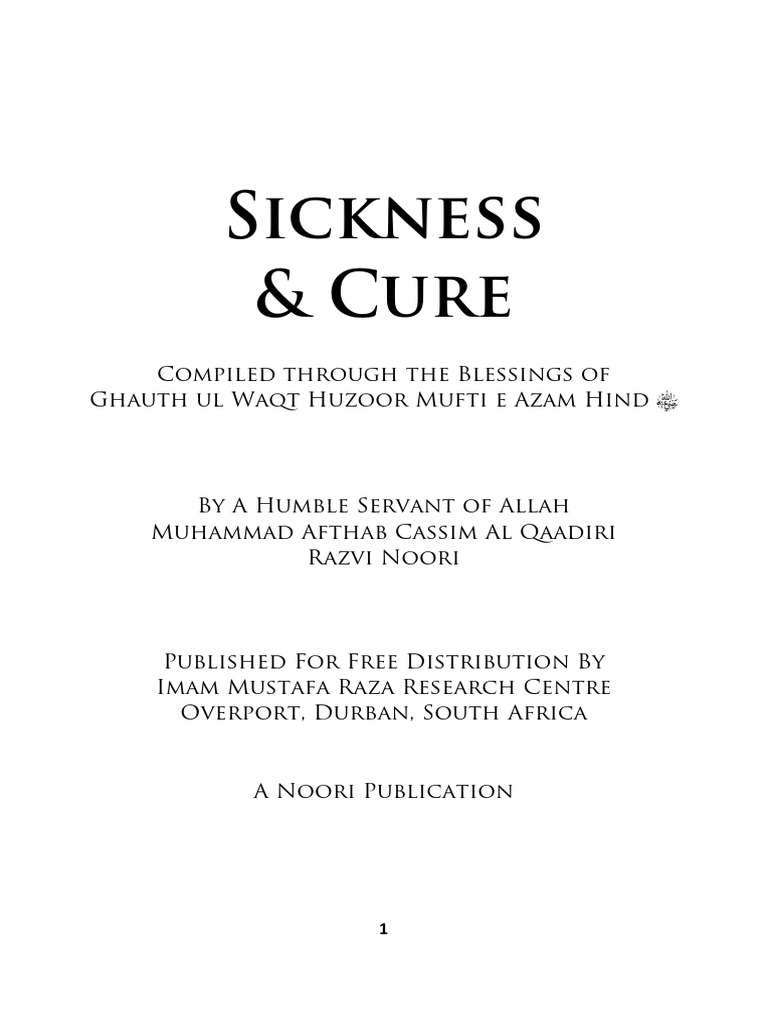 Sickness and Cure | PDF | Ali | Hadith