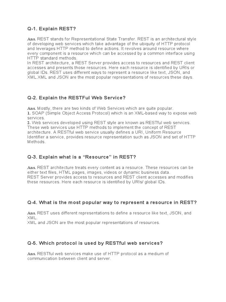 REST Explained: Representational State Transfer and RESTful Web Services | PDF ...
