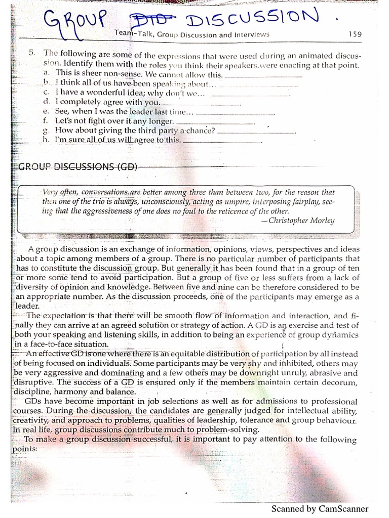 Group Discussion | PDF