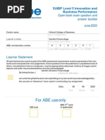 For ABE Use Only: Open-Book Exam Question and Answer Booklet | PDF ...