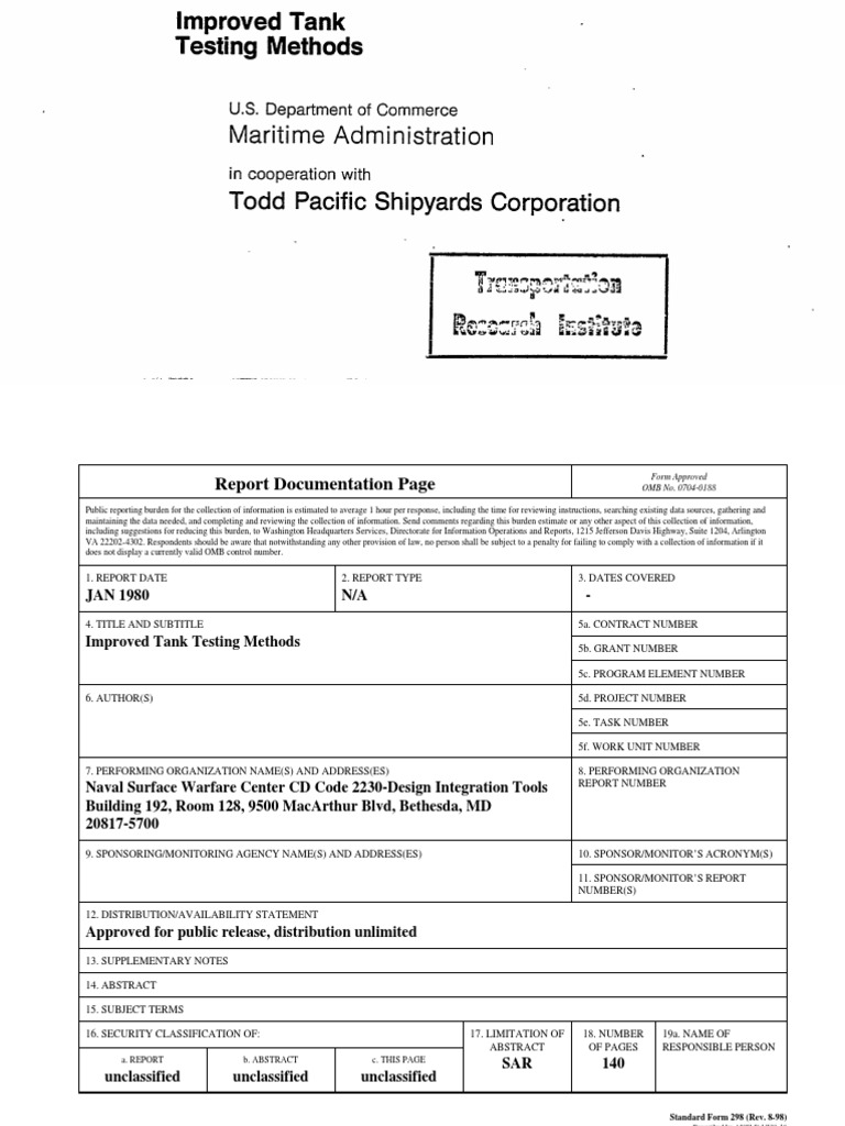 Tank Testing Methods | PDF | Leak | Ships