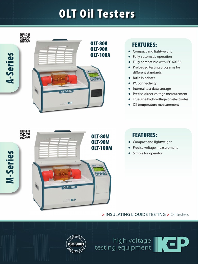OLT Oil Tester Brochure EN | PDF | High Voltage | Manufactured Goods