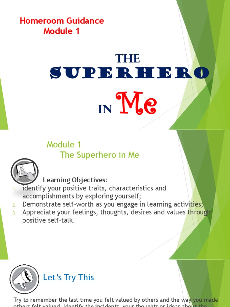 Homeroom Guidance | PDF | Self Esteem | Behavior Modification