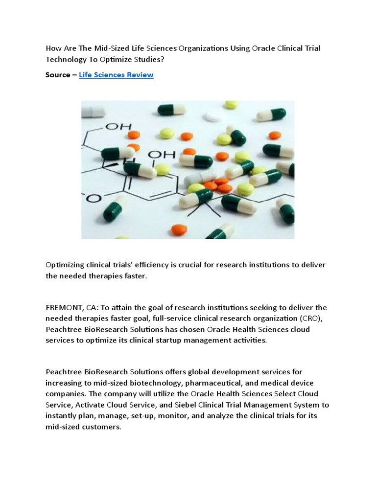 How Are The Mid-Sized Life Sciences Organizations Using Oracle Clinical ...