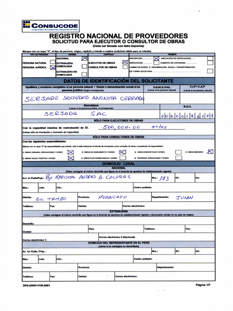 Formulario DPS - 1 | PDF
