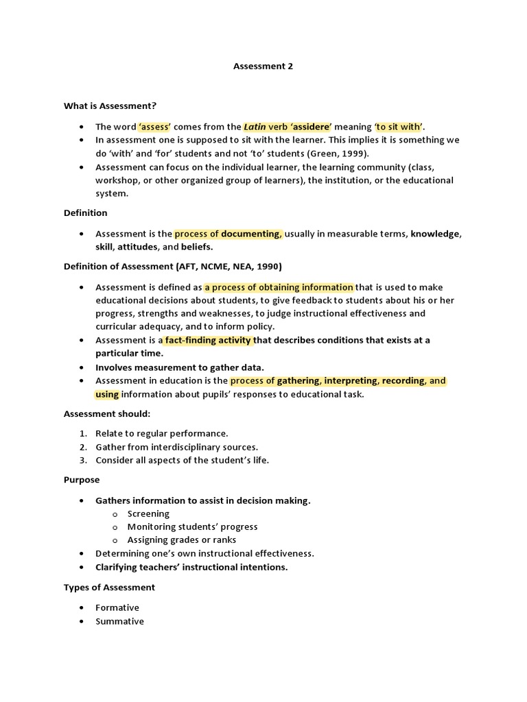 What Is Assessment | PDF | Educational Assessment | Teachers