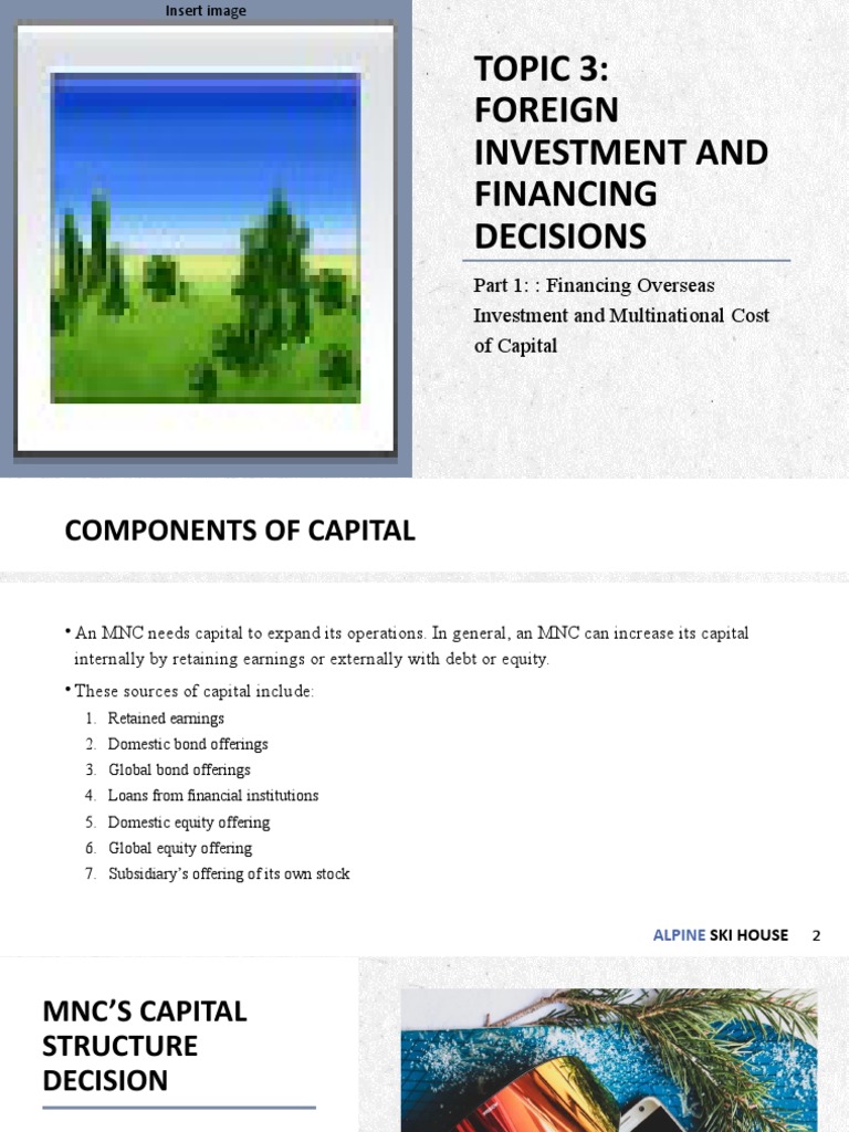 Insert image: Financing overseas investment and MNC cost of capital ...